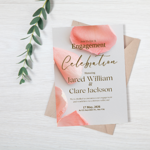 Engagement Invitation Card Digital Template 4 – Symbolize It